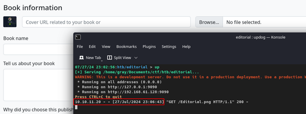 Hackthebox Editorial Walkthrough 6312